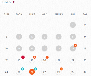 Calendar & Menu Legend – Help Center