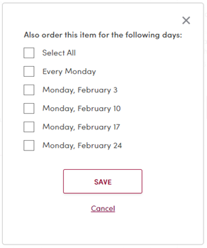 Copy Order to other days – Help Center
